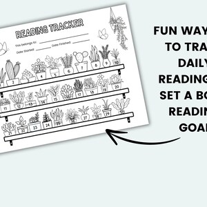 Plant Reading Challenge Reading Tracker Printable Book Tracker Reading ...