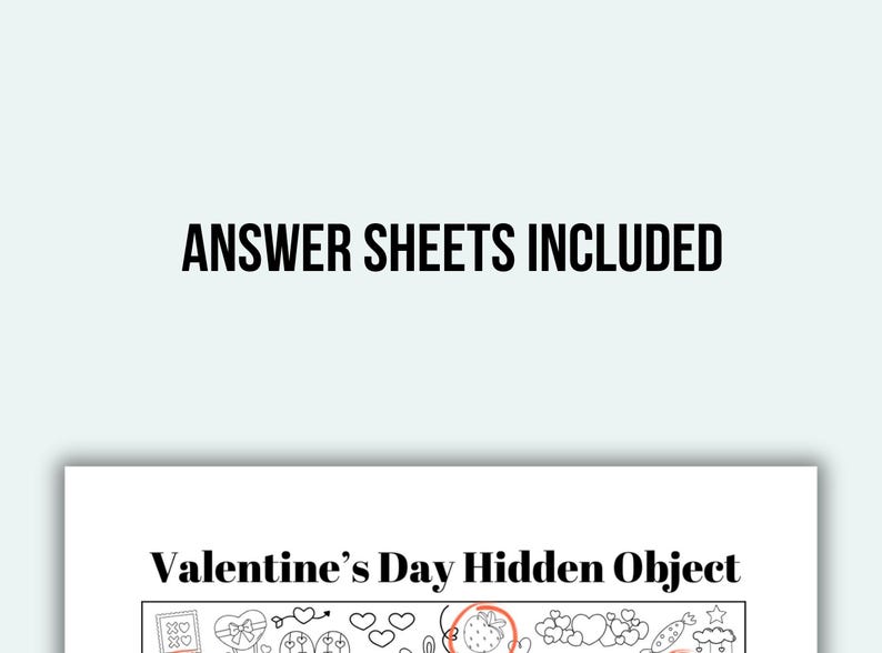 Valentines I Spy Printable Valentine's Day Game Valentines Game ...