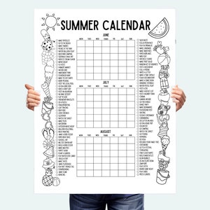 Printable Summer Calendar 2025 Summer Activities Calendar Summer ...