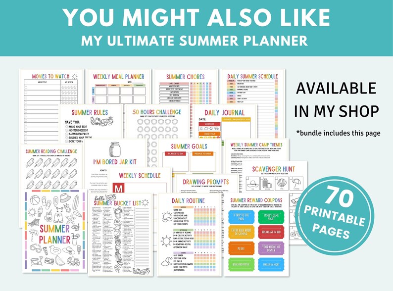 Summer Rules Screentime Rules Printable Summer Schedule Daily Summer ...