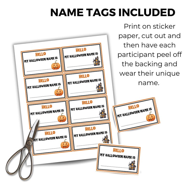 What's Your Halloween Name Party Game Printable Halloween Game ...