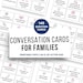 Family Question Cards, Family Conversation Cards, Conversation Starters ...