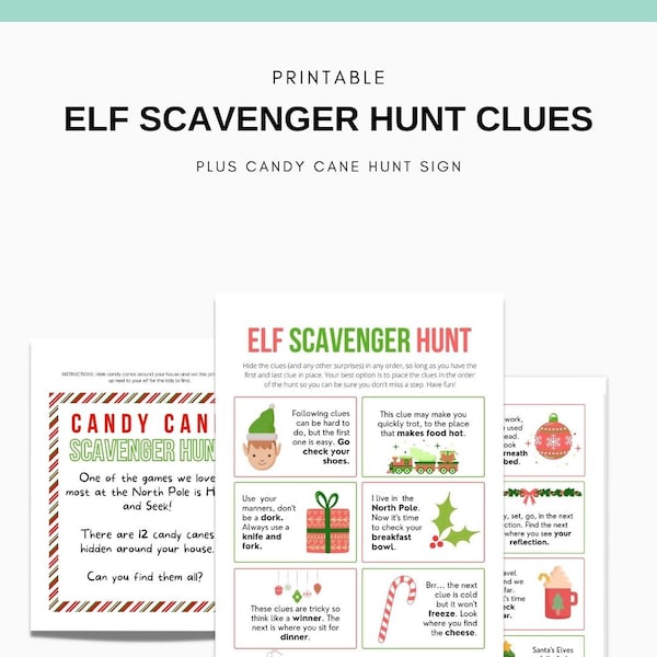 Candy Cane Hunt Sign - Etsy