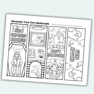 Halloween Bookmarks Printable Coloring Bookmarks for Kids Printable ...