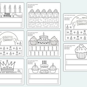 Birthday Paper Crown Printable Birthday Crowns Birthday Headband ...