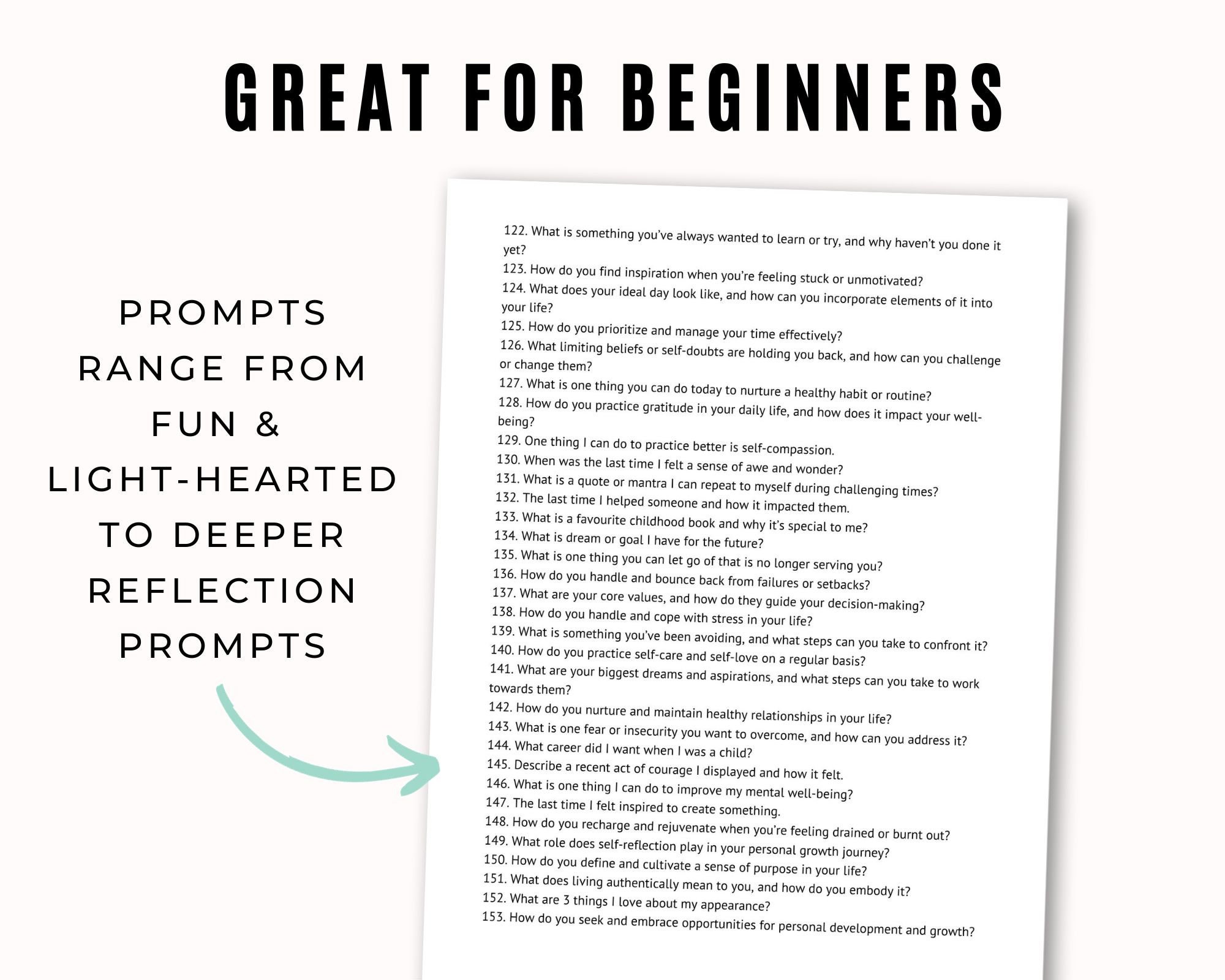 365 Journal Prompts for Beginners Printable Daily Journal Prompts ...
