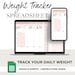 Daily Weight Tracker Spreadsheet Weight Tracking Spreadsheet Weight ...