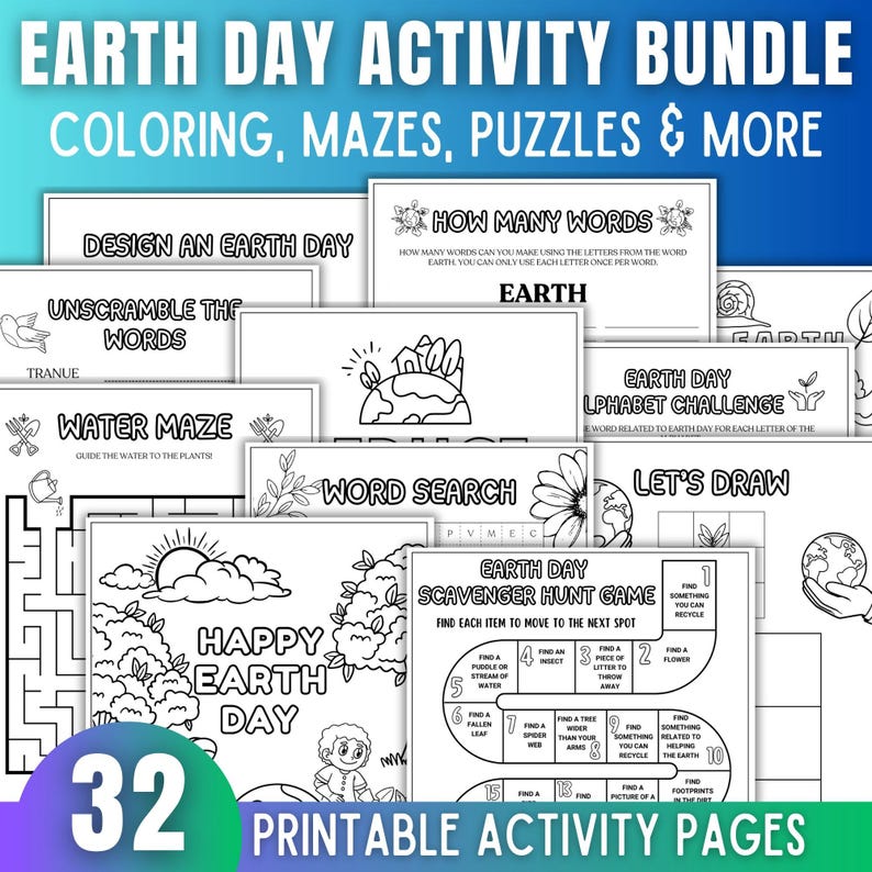 Earth Day Activity Bundle Printable Earth Day Activities Earth Day ...