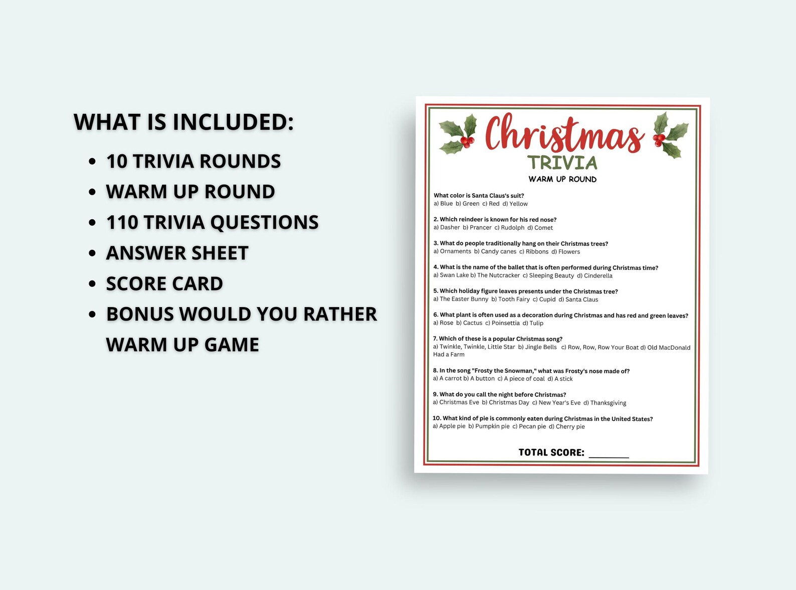 Christmas Trivia Bundle Christmas Trivia Night Printable Trivia Game ...