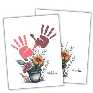 Mother's Day Handprint Art Printable Pot Plant Handprint Craft Template ...
