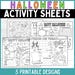 Halloween Activity Placemat Printable Halloween Coloring Placemats ...