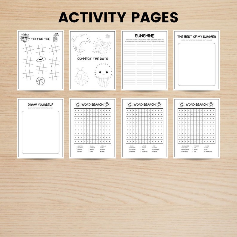 Summer Activity Bundle Printable Summer Kids Activities Summer ...