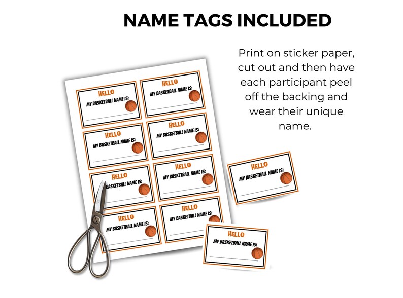What's Your Basketball Name Game Printable Basketball Party Game ...