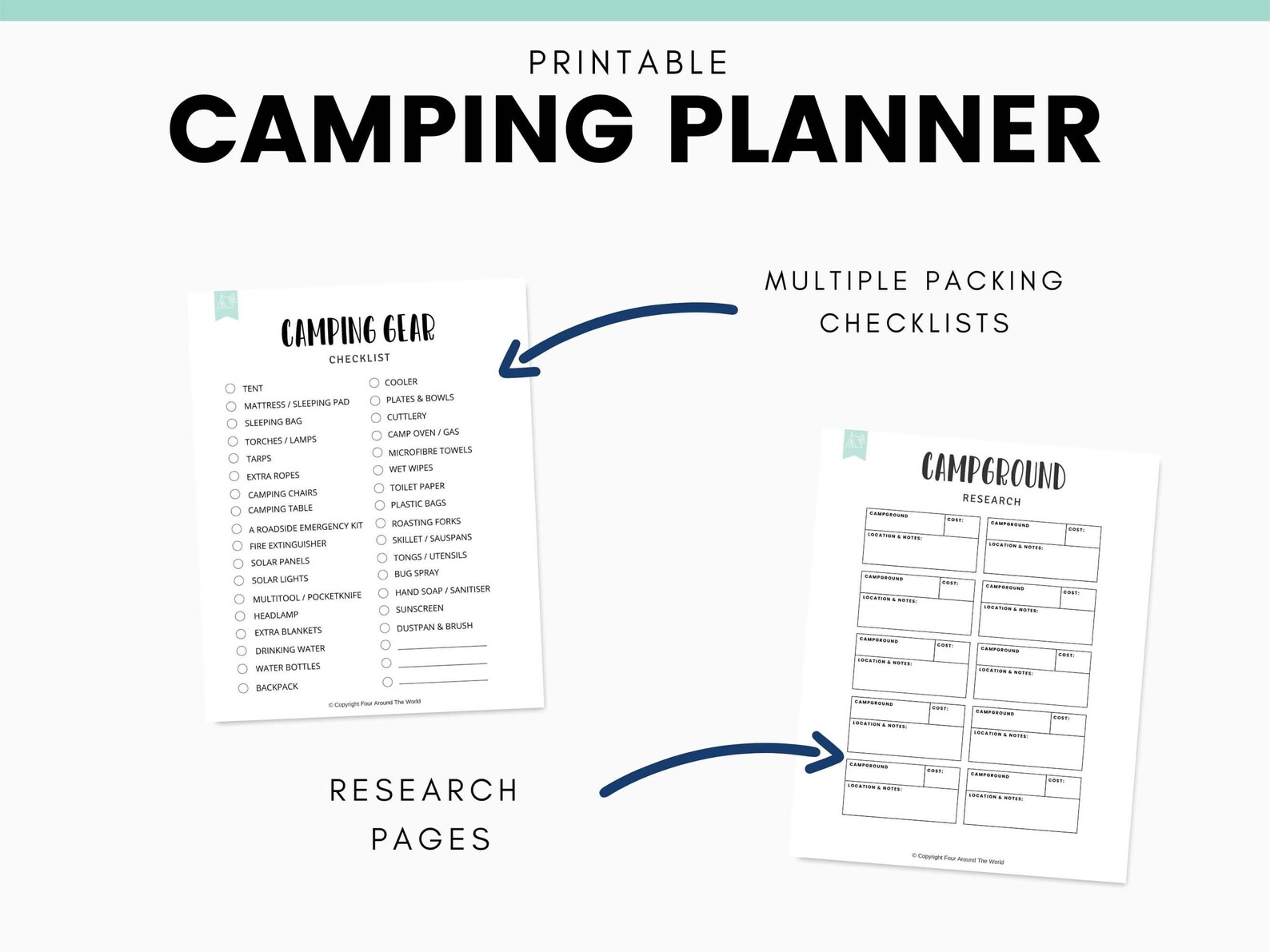 Camping Trip Planner Printable Camping Planner Camping Trip Packing ...