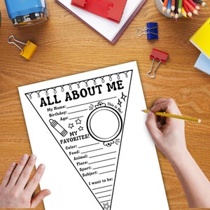 All About Me Banner First Day of School Printable Back to School ...
