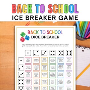 Back to School Game Printable Ice Breaker Game 1st Day of School ...