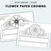 Flower Paper Crown Printable Flower Crown Floral Crown Coloring ...