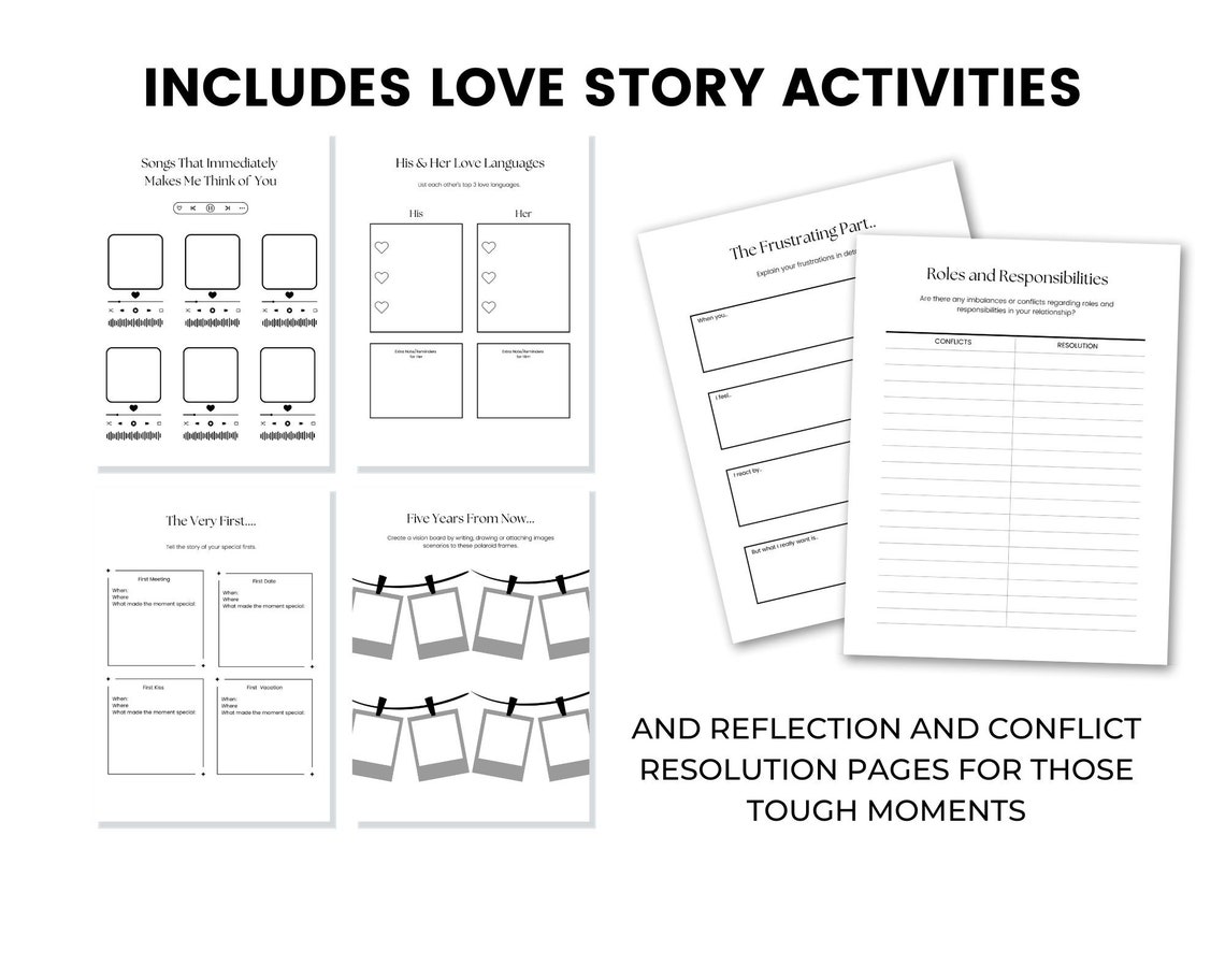 Couple Journal Printable Couple Planner, Couples Journal, Couple ...