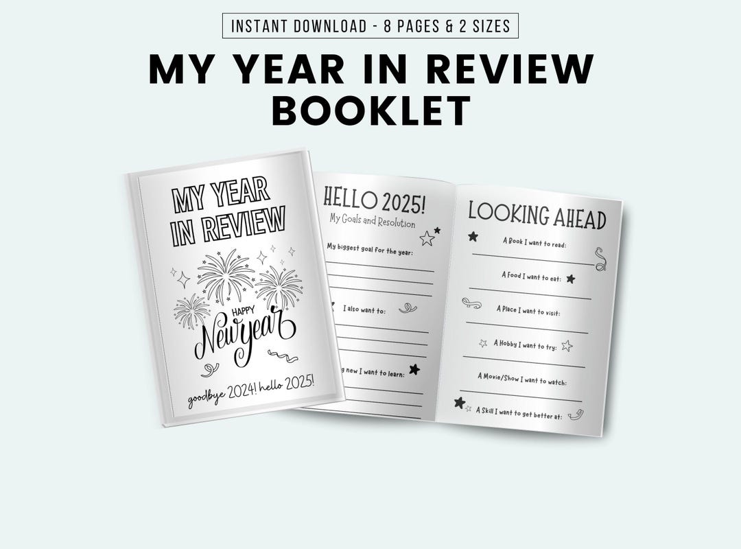 My Year in Review Activity Printable New Years Activities Kids Year in ...