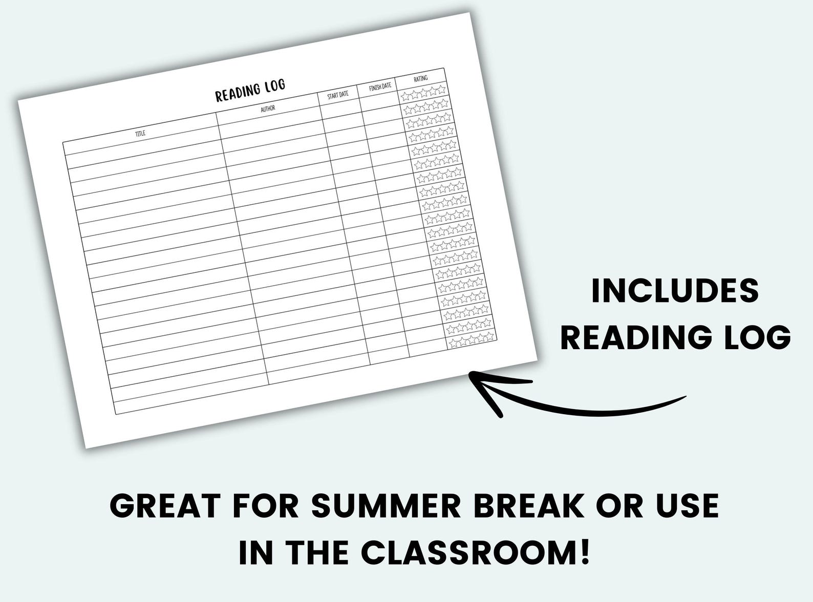 Space Reading Challenge Reading Tracker for Kids Printable Book Tracker ...