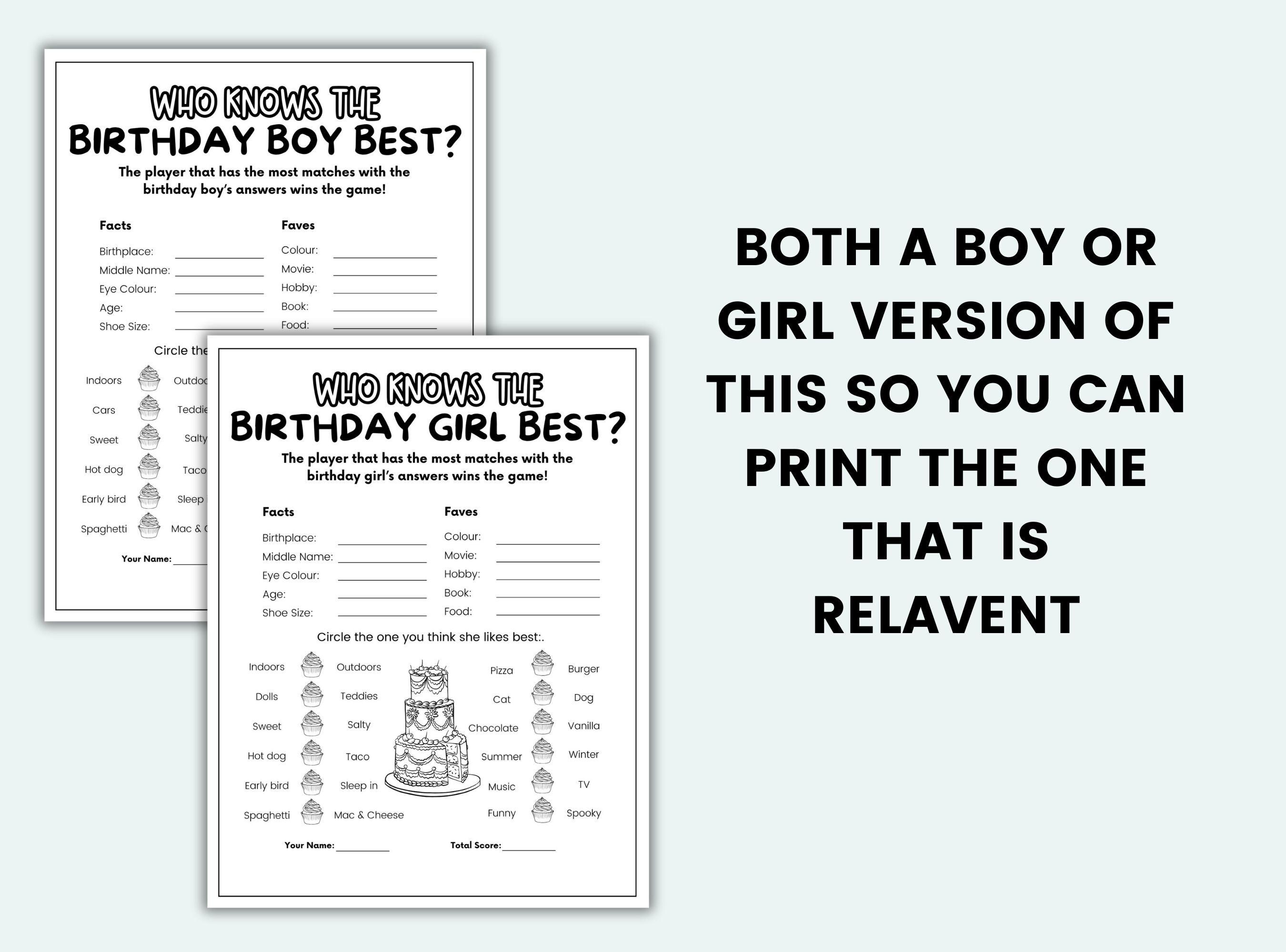 Birthday Activity Book Printable Birthday Coloring Book Birthday Party ...
