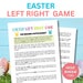 Easter Left Right Game Printable Left Right Game Easter Party Game Left ...
