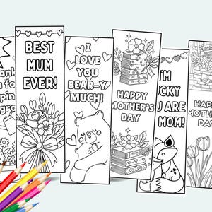 Mother's Day Bookmarks Printable Mother's Day Activity Mother's Day ...