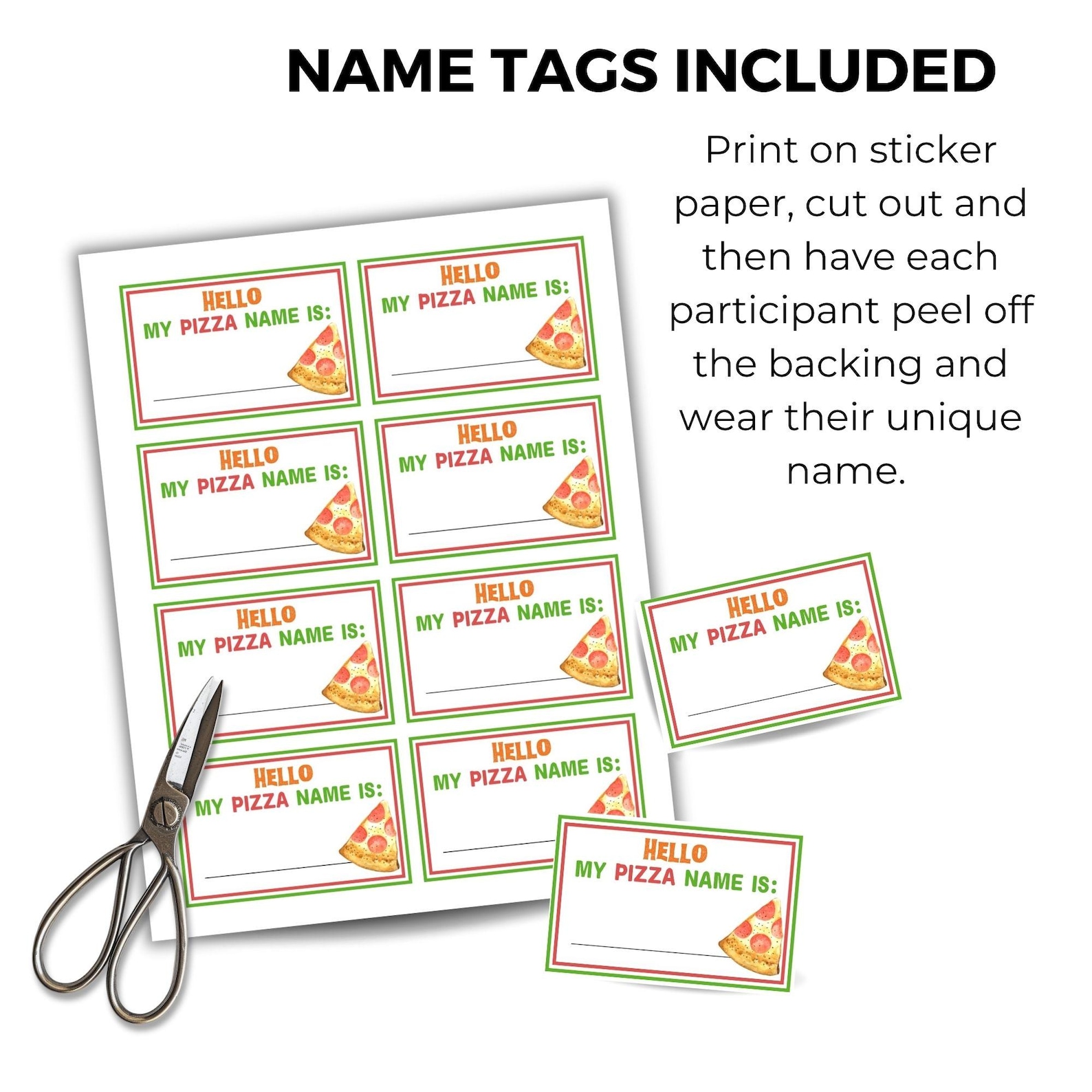 What's Your Pizza Name Party Game Printable Pizza Party Game Pizza Name ...