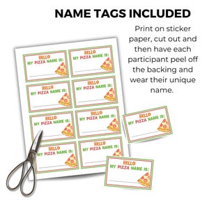 What's Your Pizza Name Party Game Printable Pizza Party Game Pizza Name ...