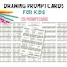 Drawing Prompts for Kids Printable Drawing Prompt Cards Drawing Ideas ...