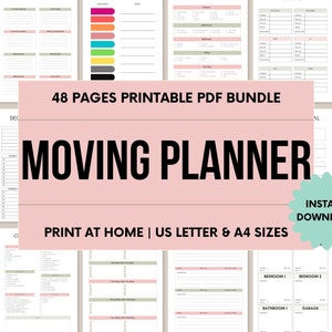 Moving Planner Printable Moving Binder | Moving Checklist | Moving ...