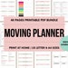 Moving Planner Printable Moving Binder Moving Checklist Moving ...