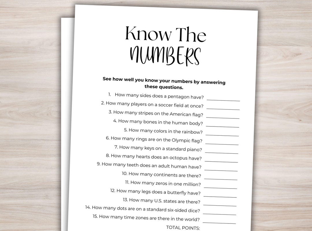 Who Knows the Team Best Office Party Game Printable Team Building Games ...