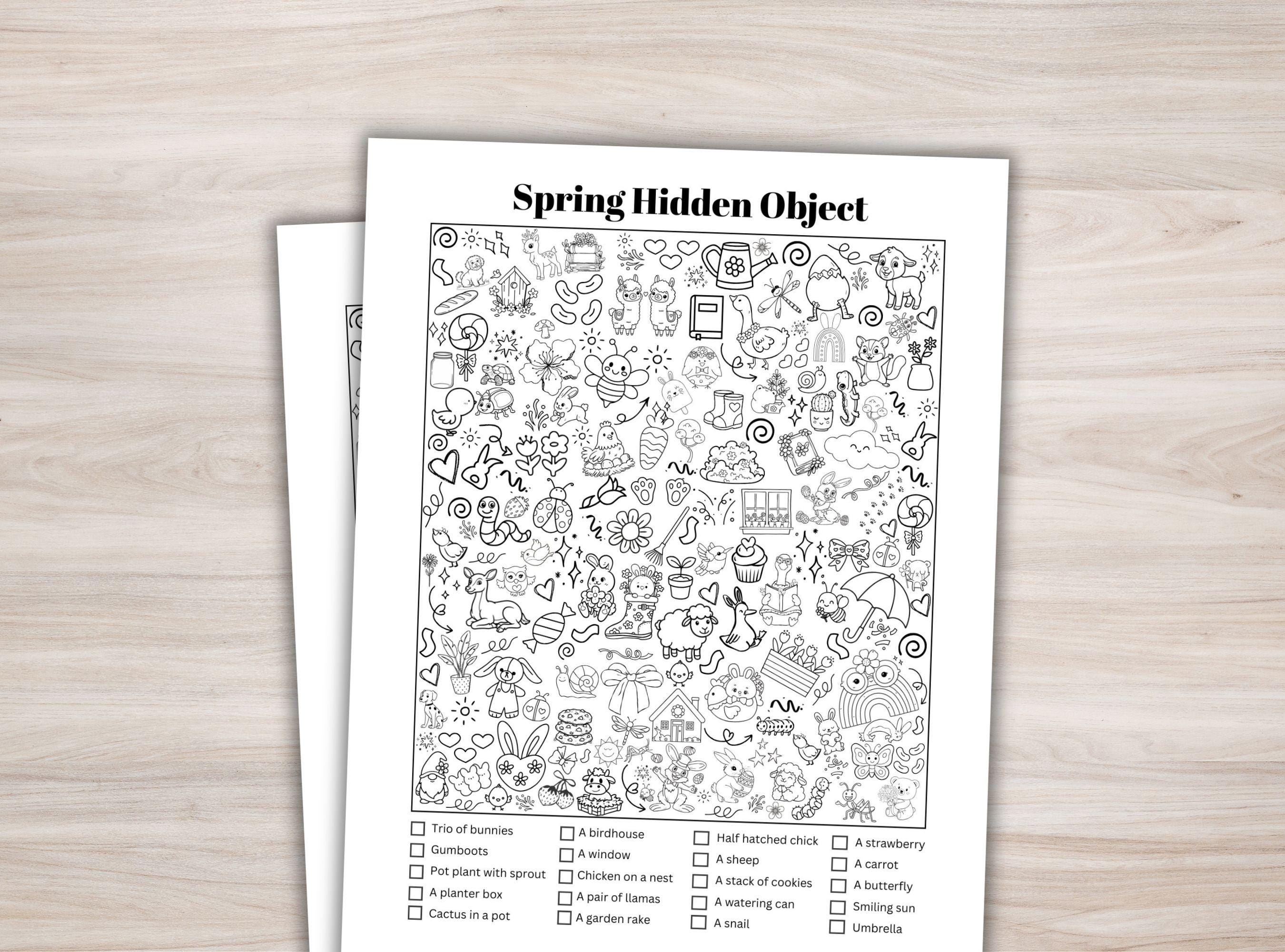 Spring Hidden Object Game I Spy Game Printable Spring Game Spring I Spy ...