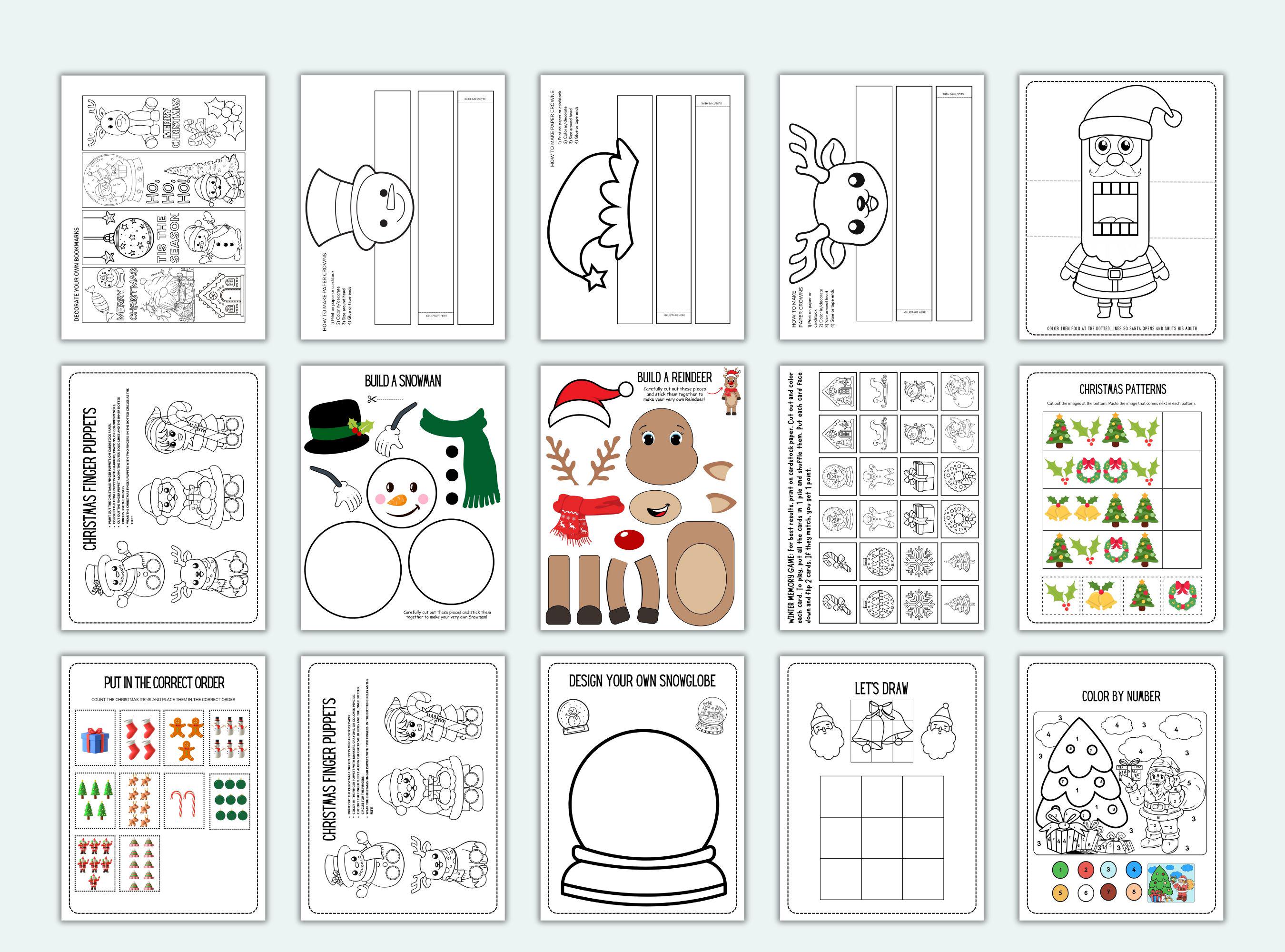 Christmas Preschool Activity Bundle Printable Christmas Activities ...