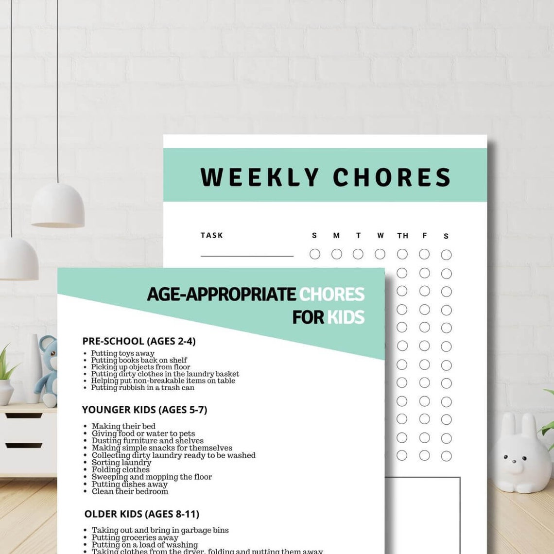 Age Appropriate Chore List & Printable Chore Chart for Kids Printable ...