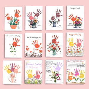 Mother's Day Handprint Craft Bundle Printable Mother's Day Handprint ...