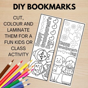 Grandparents Day Bookmarks Printable Grandparent's Day Activity Grandpa ...