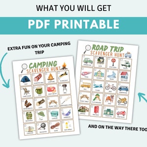 Nature Scavenger Hunt Bundle Printable Scavenger Hunt for Kids Camping ...