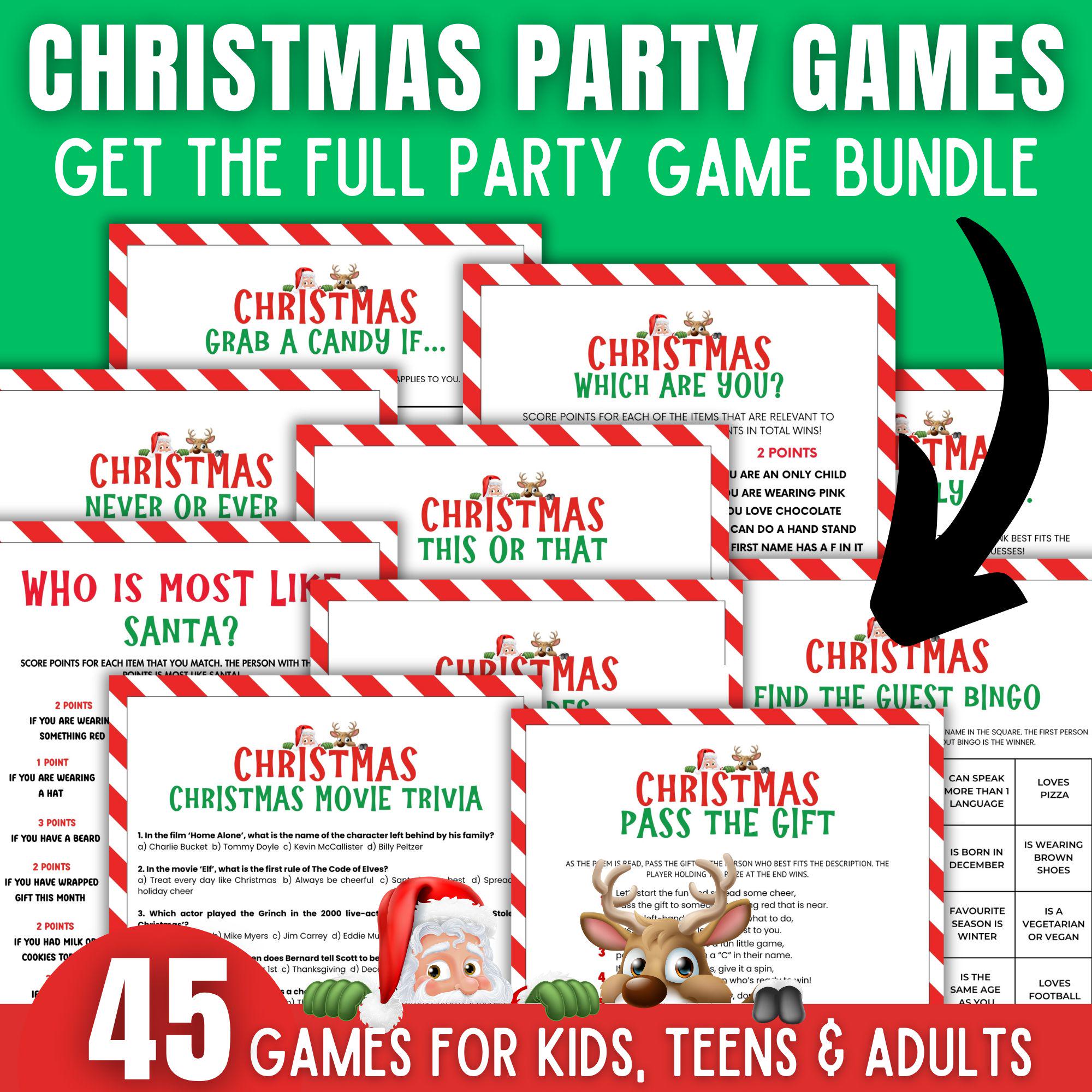 Christmas Movie Quote Trivia Printable Christmas Game Christmas Party ...