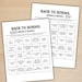 Back to School Mingle Bingo Game First Day of School Activity Printable ...