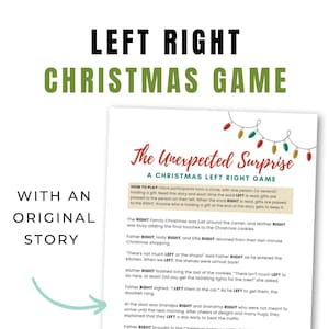 Left Right Christmas Game, Left Right Gift Exchange Game, Christmas ...