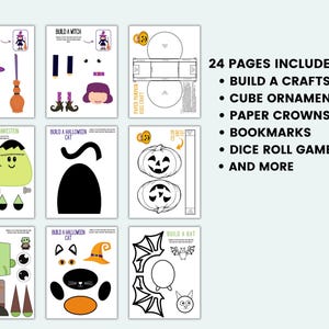 Halloween Craft Bundle Printable Halloween Activity Sheets Printable ...