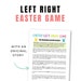 Easter Left Right Game Printable Left Right Game Easter Party Game Left ...