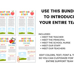 Meet the Teacher Template Bundle, Editable Meet the Teacher Templates ...
