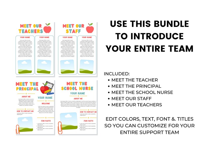 Meet the Teacher Template Bundle, Editable Meet the Teacher Templates ...
