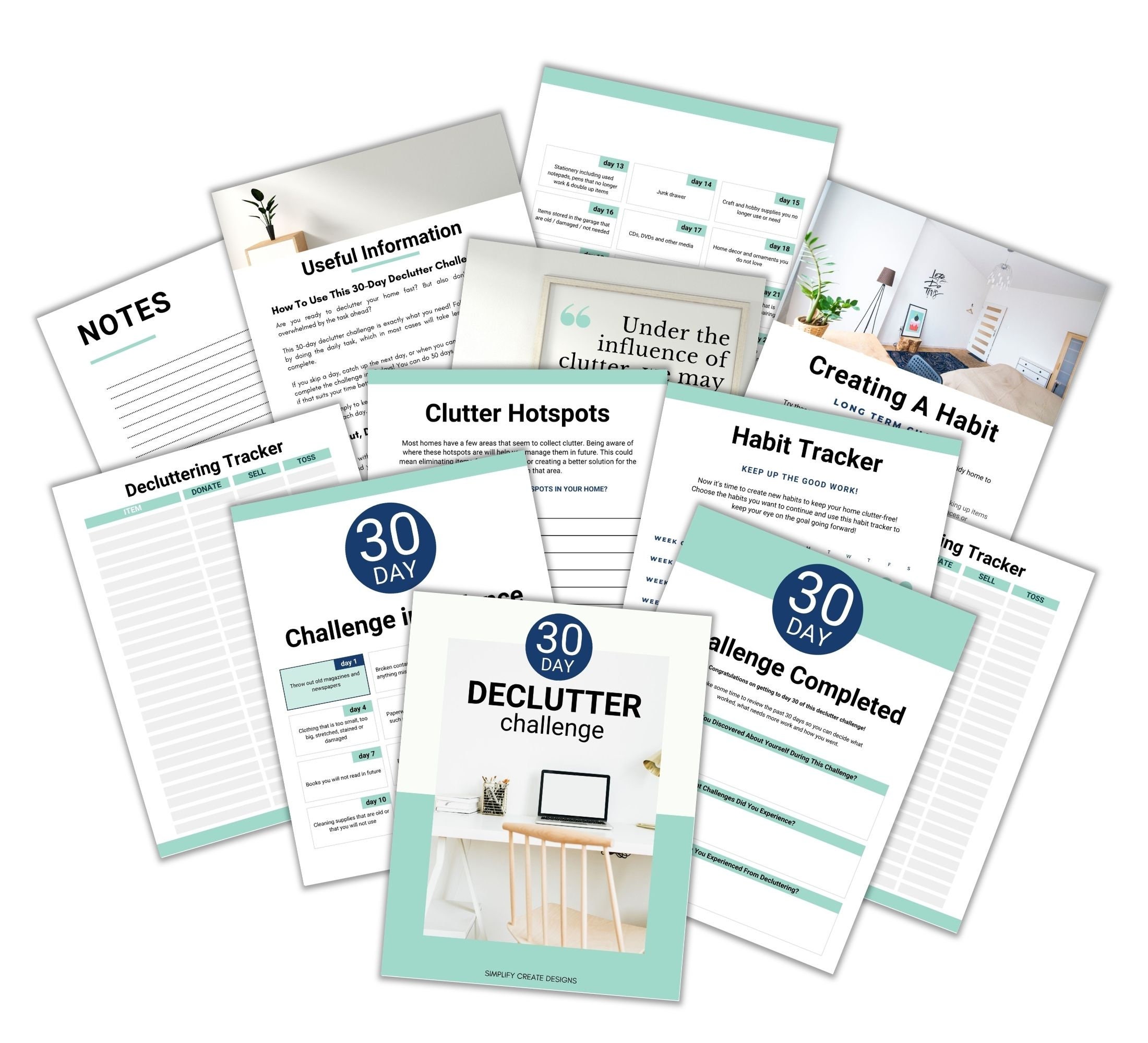 Declutter Planner 30-day Declutter Challenge Printable Declutter ...