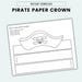 Pirate Paper Crown Printable Pirate Hat Paper Crown Pirate Hat Headband ...