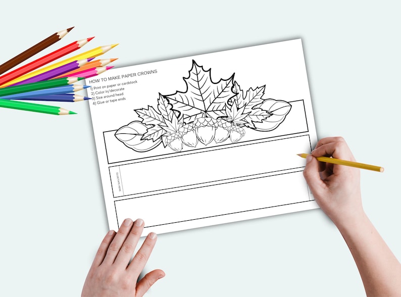 Thanksgiving Paper Crown Printable Thanksgiving Paper Crowns ...