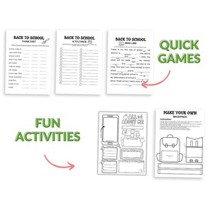 Back to School Games Bundle Printable First Day of School Icebreakers ...